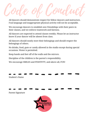 Our Policies – Danctastics Dance Studio
